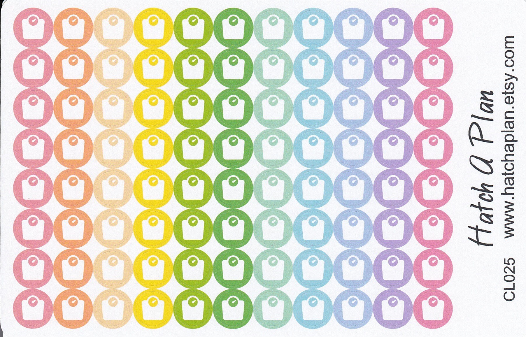 Scale Planner Stickers Weight Tracker Use in Erin Condren | Etsy