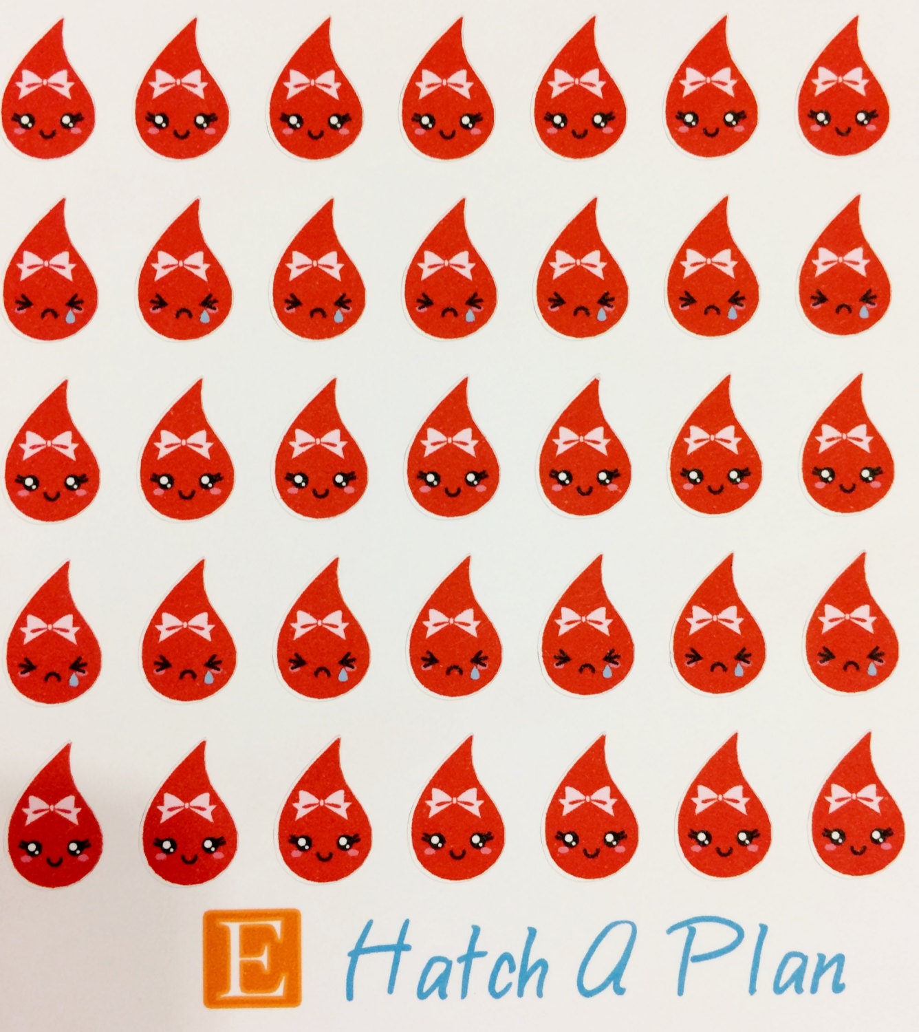 Kawaii Period Tracker Planner Stickers | Period Tracker Stickers ...