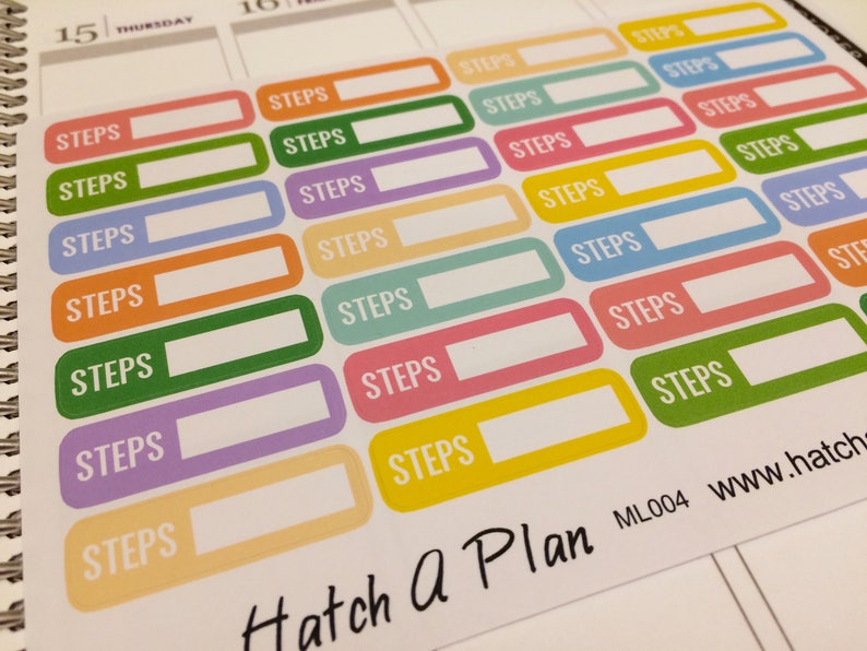 Step Counter Planner Stickers Walking Planner Stickers | Etsy