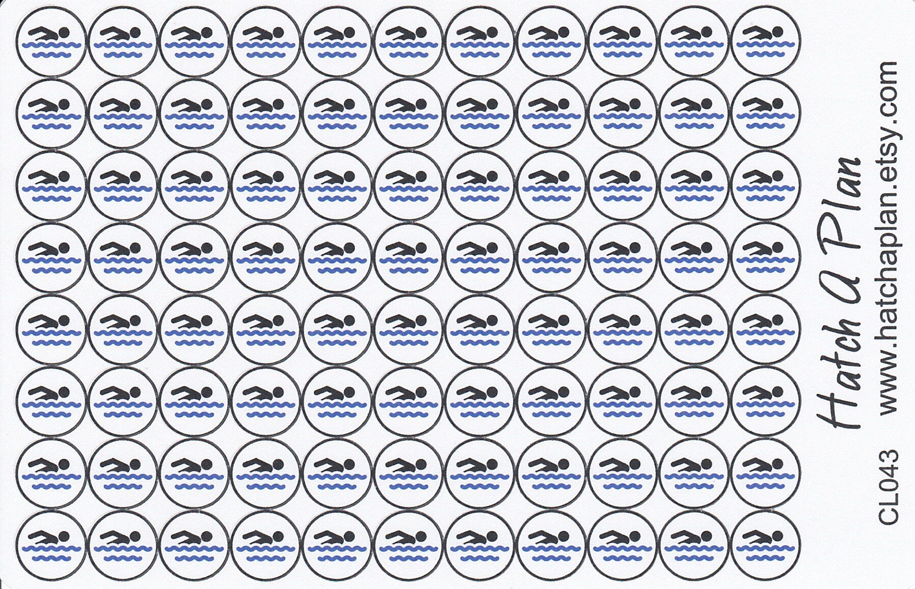 Swim Practice Planner Stickers Swim Meet Use in Erin - Etsy