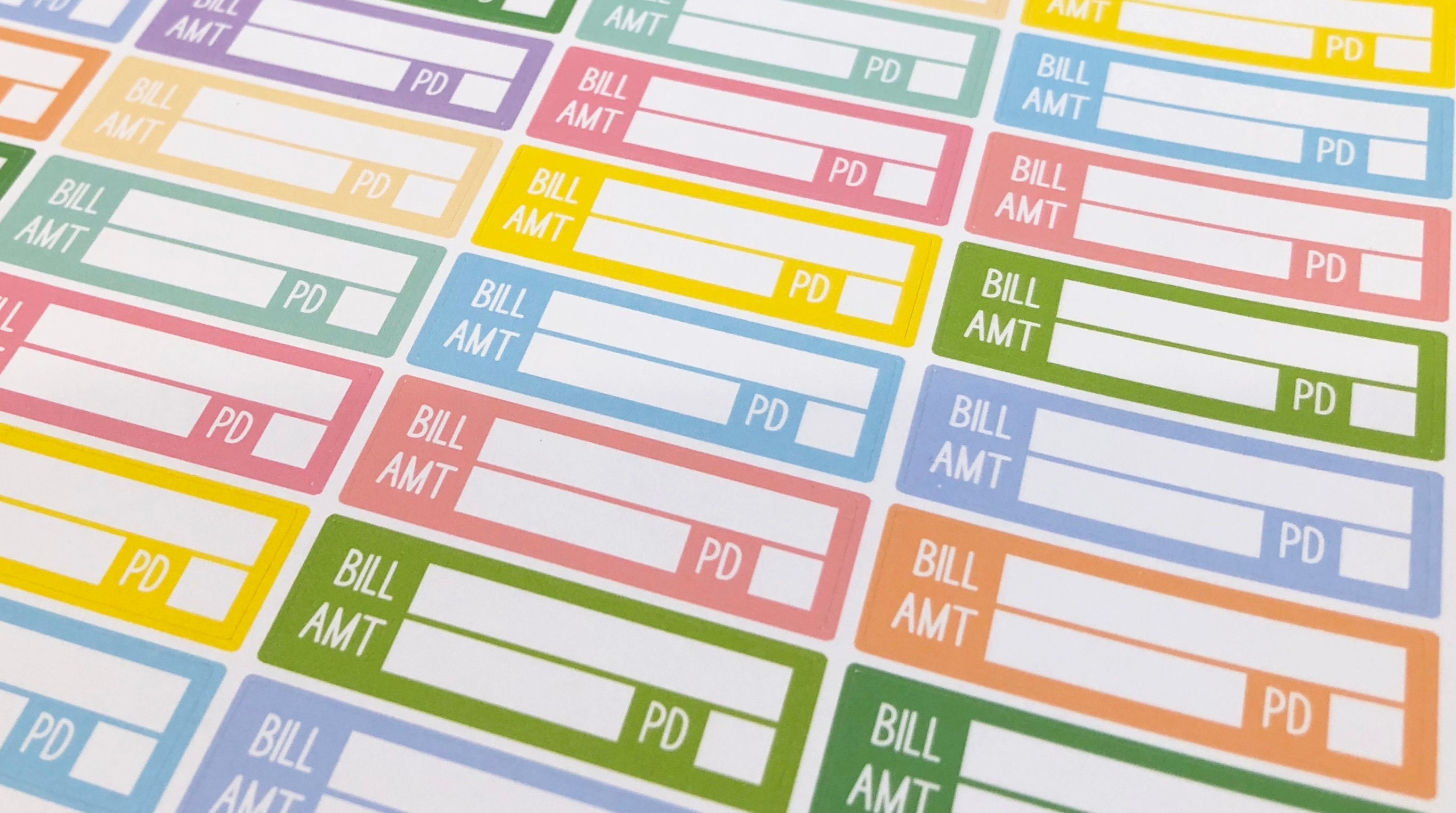 Bill Due Planner Stickers Fits Erin Condren Life Planner | Etsy