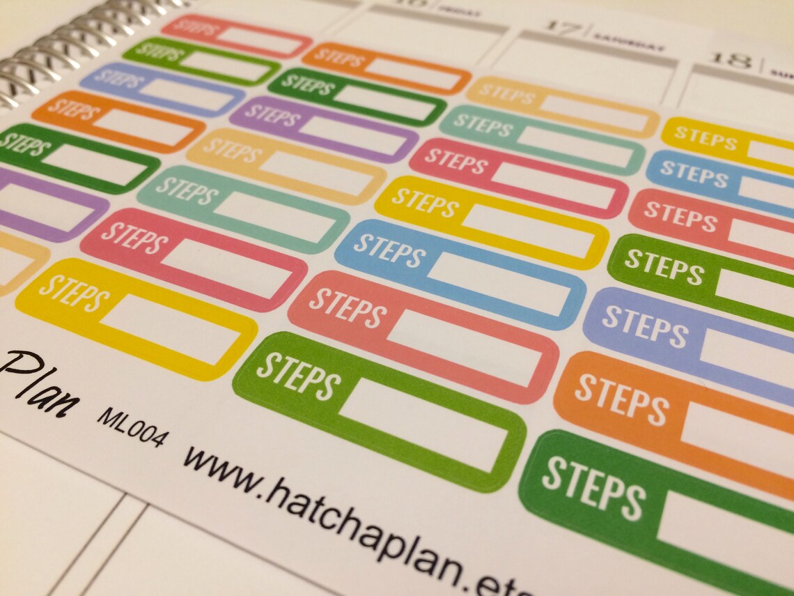 Step Counter Planner Stickers Walking Planner Stickers | Etsy