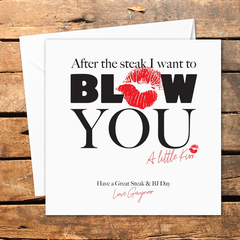 Steak And Bj Day Blowjob Blow Job Men Male Valentines Day 14th Etsy