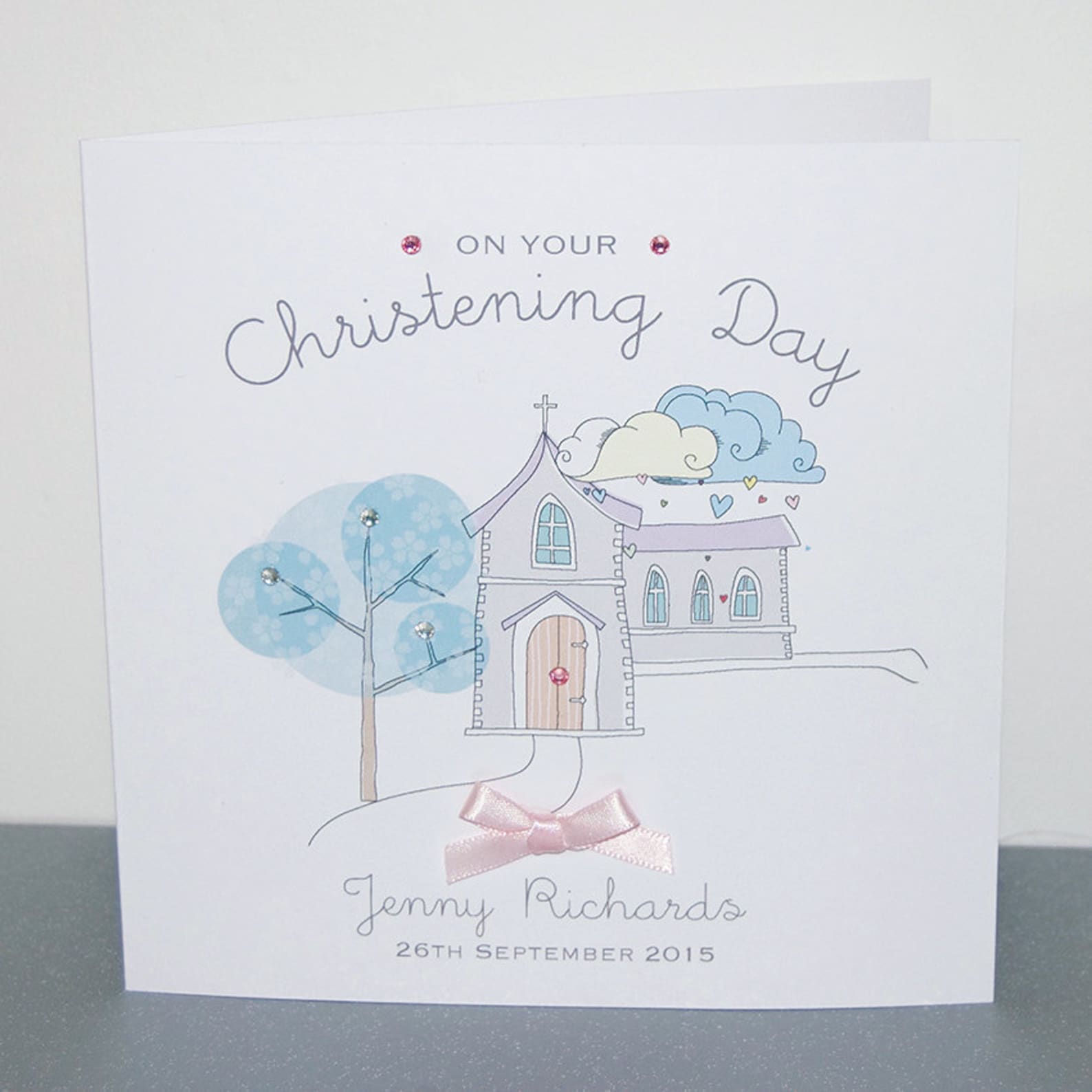 Personalised Handmade Christening Baptism Card Godson Boy Son - Etsy ...