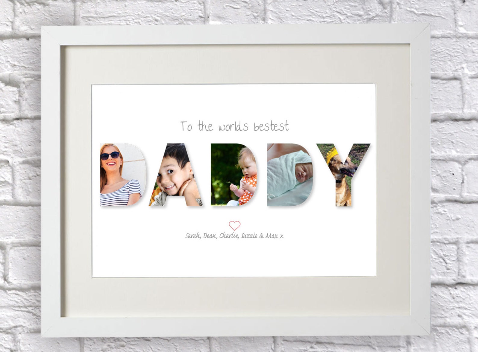 Bespoke Personalised DADDY Collage Print Photos Father Dad - Etsy