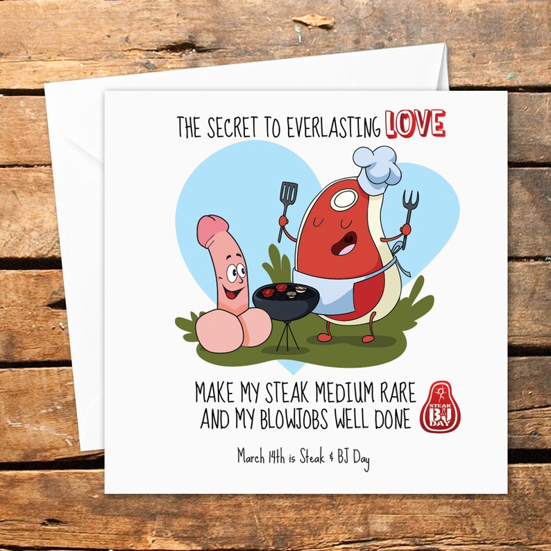 Steak And Bj Day Blowjob Blow Job Men Male Valentines Day 14th Etsy