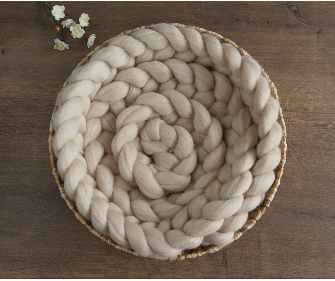 Wool Braid, Chunky Braid, Merino Wool Braid, Photo Props, Basket Filler ...