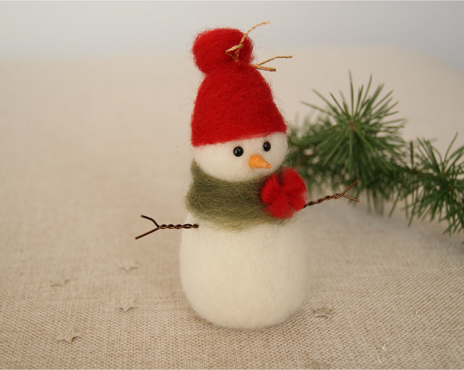 Needle Felted Snowman Christmas Snowman - Etsy