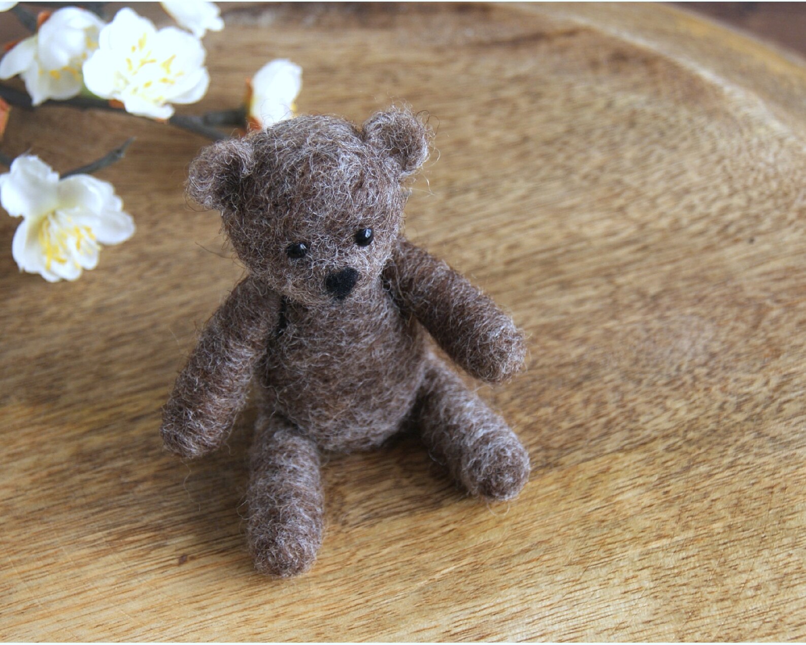 Needle Felted Teddy Bear, Toy for Photo Session - Etsy