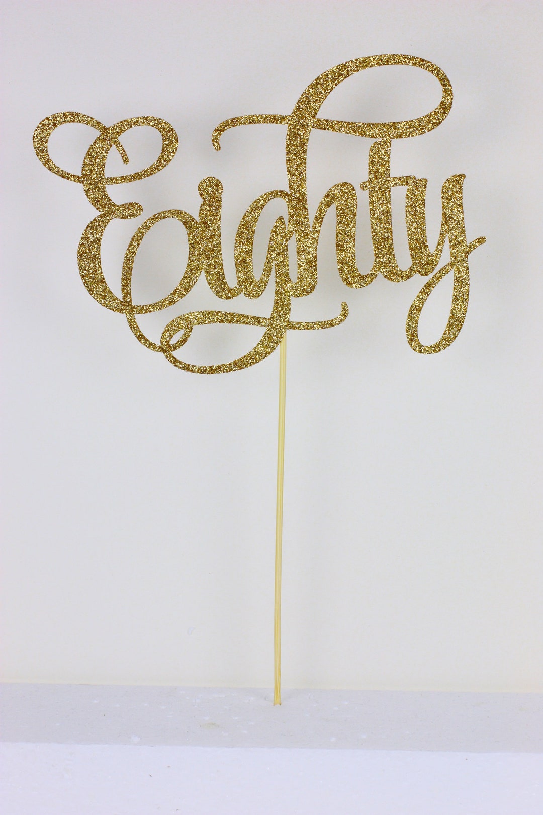 80th Birthday Cake FANCY Font Cursive Party Deco fancy Cake Fun Eighty ...