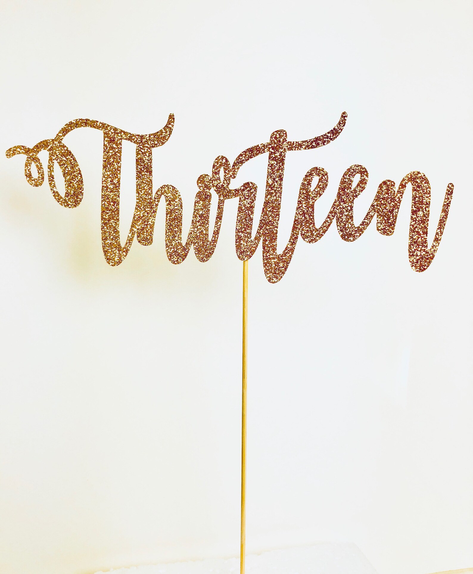 13th Swirly Modern Birthday Cake Topper Party Deco Thirteen - Etsy