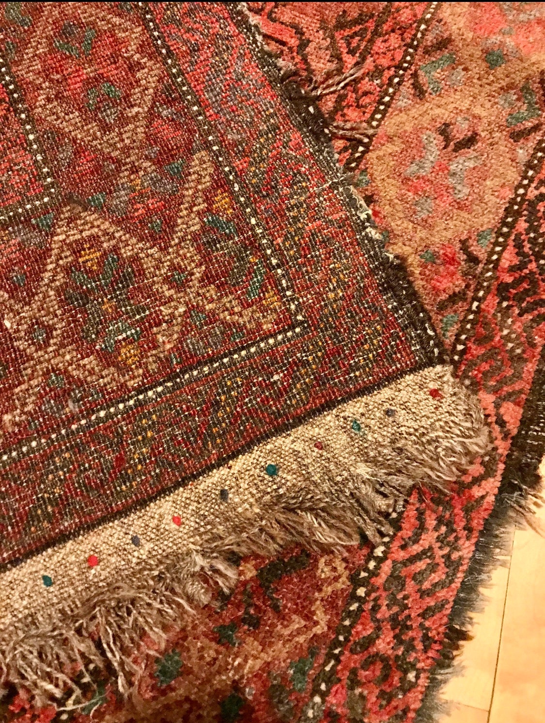 Turkmen tribal rug with particular colors and Güls - Tapis tribal ...