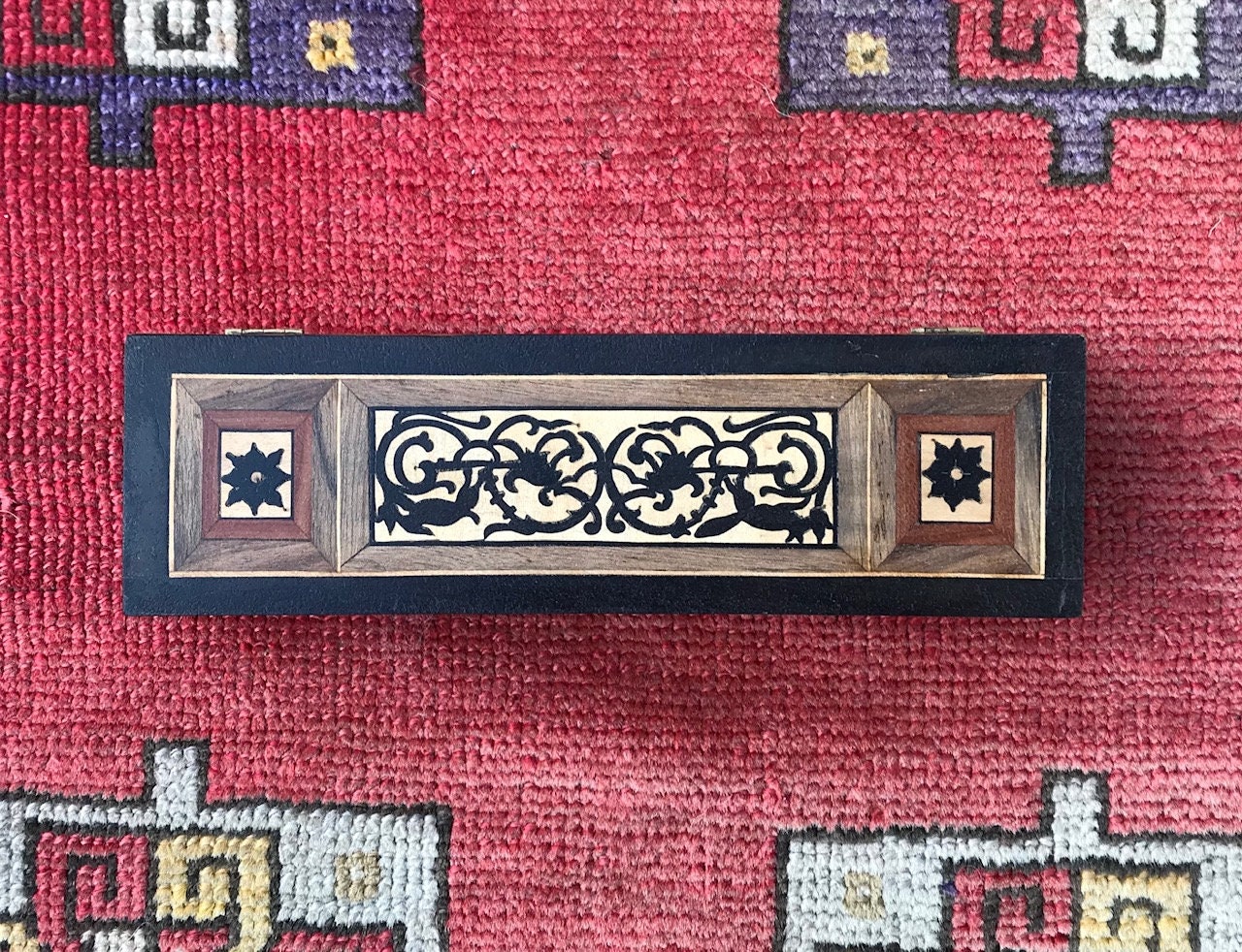 Small German marquetry box - Petit boite allemande en marqueterie