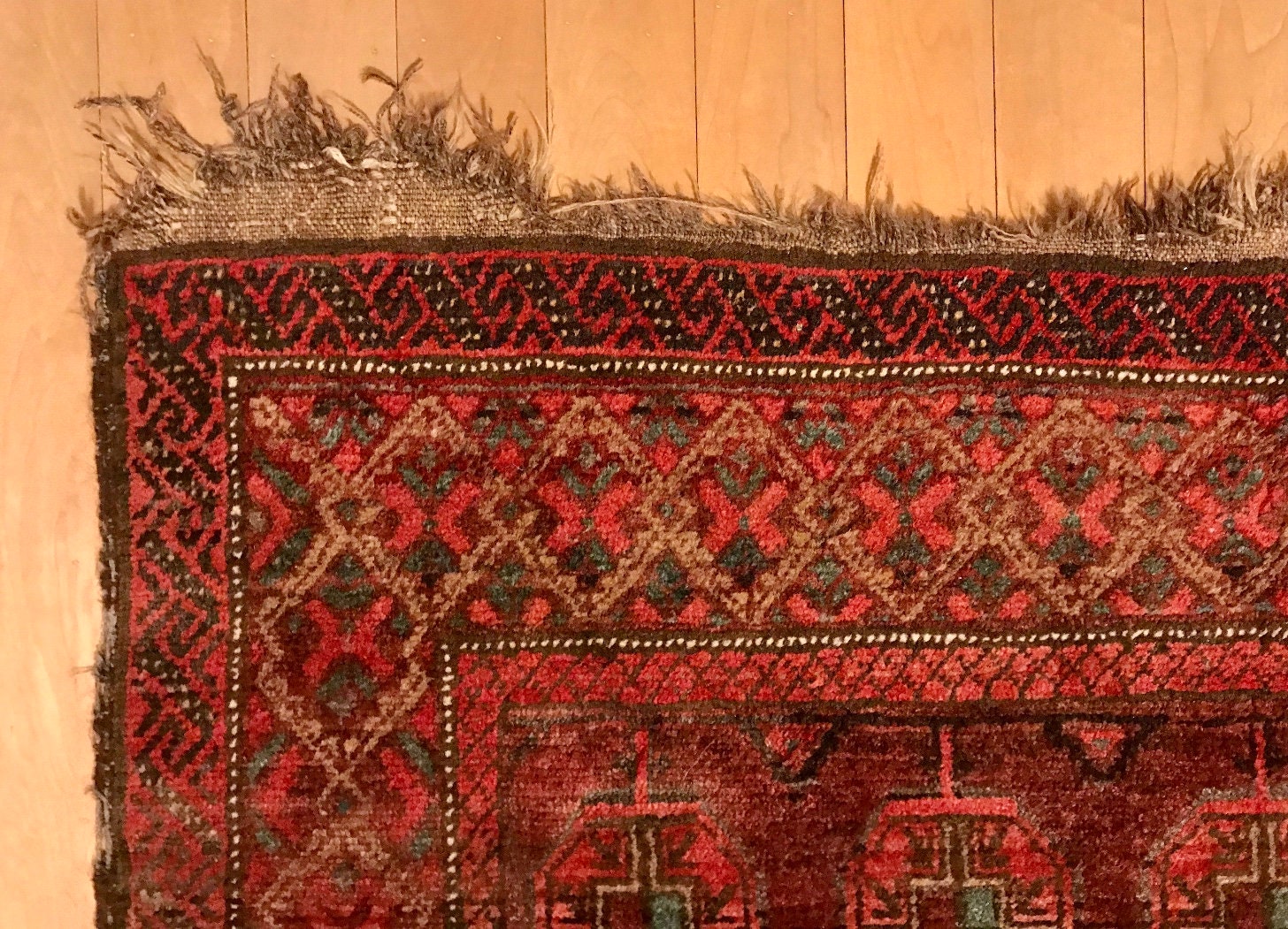 Turkmen tribal rug with particular colors and Güls - Tapis tribal ...