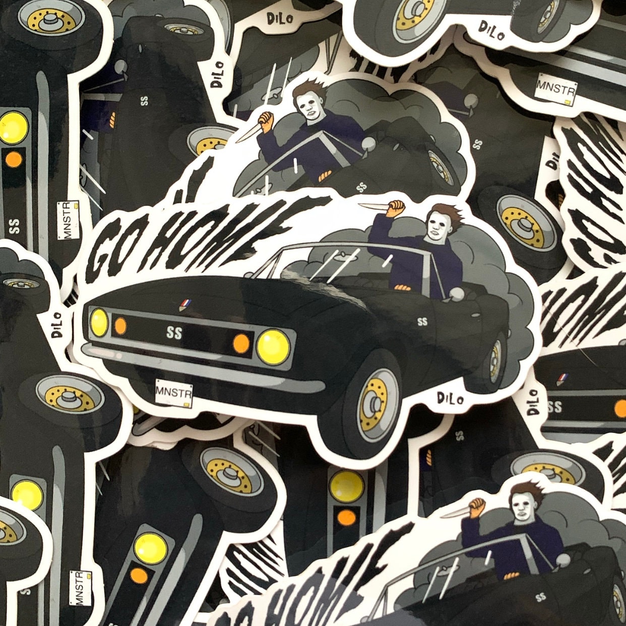 Halloween Hotrod Horror Stickers Chevy Camaro Collectible Horror Movie ...