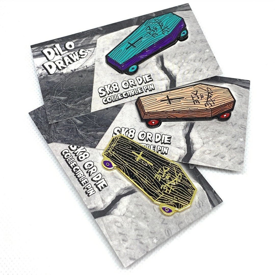 Skateboard Enamel Pin Rare Collectible Horror Pins Retro Skateboarding ...