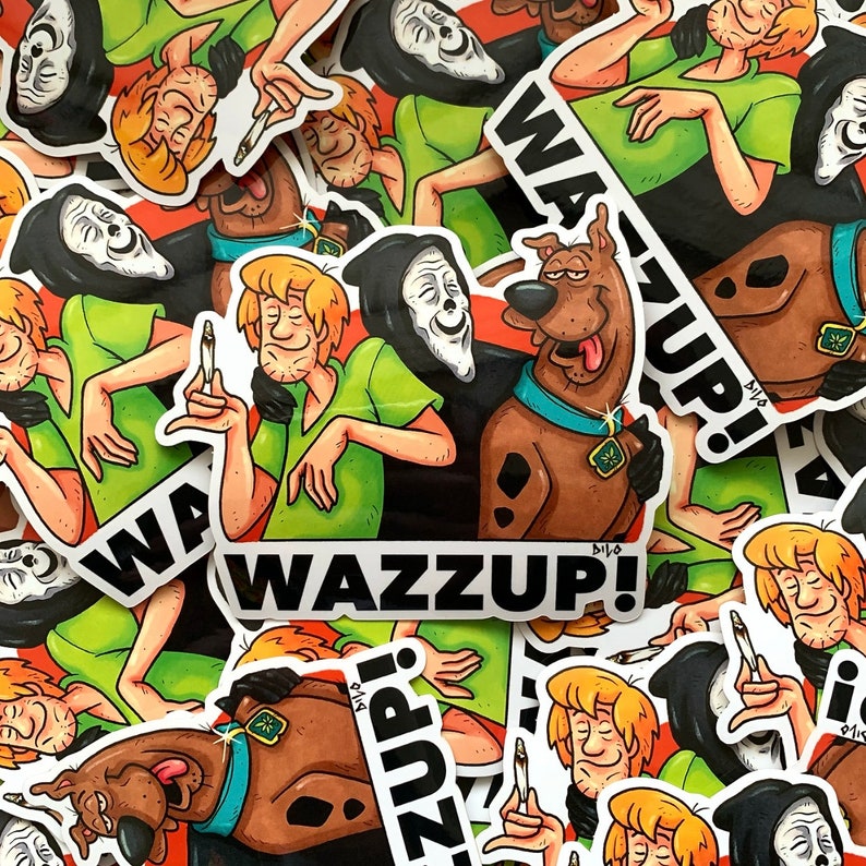 Scary Movie Sticker Funny Horror Stickers Wazzup Collectible - Etsy