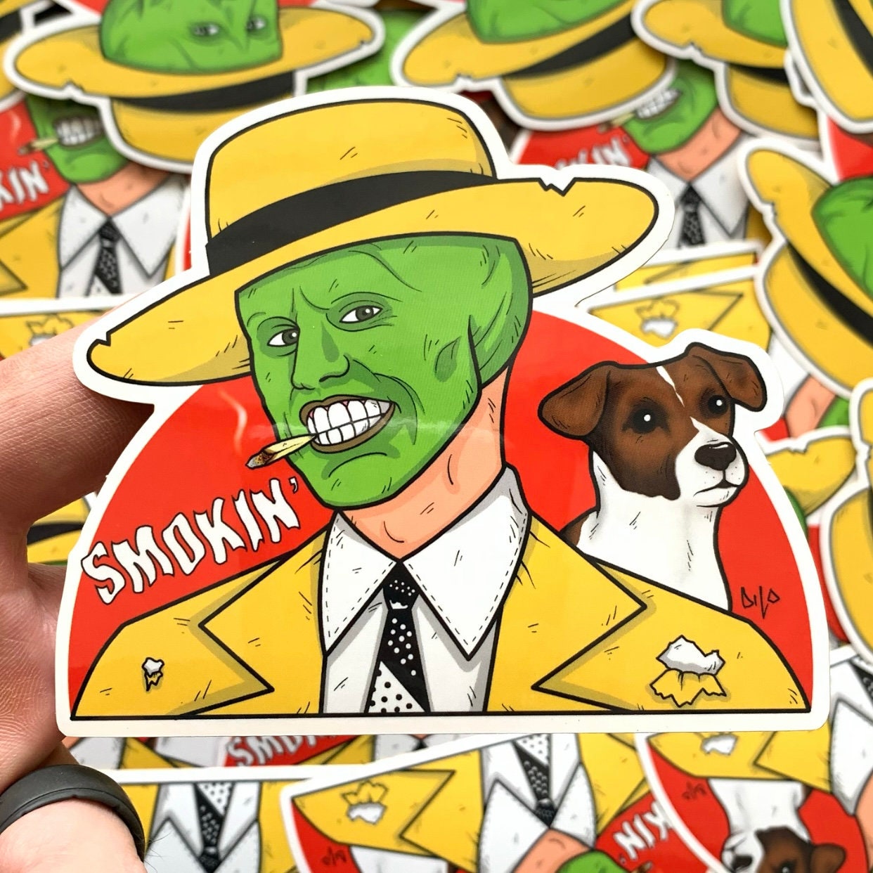 SMOKIN The Mask Sticker Funny Pop culture Collectible | Etsy