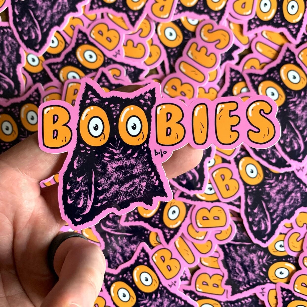 BOOBIES Sticker Collectible Retro Style Funny Decorative - Etsy