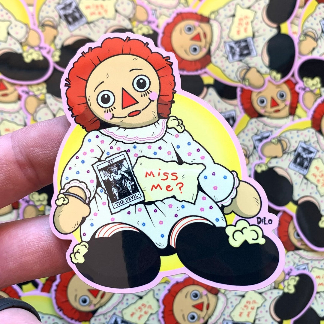 The Real Annabelle Sticker Collectible Horror Stickers Nostalgia Scary ...