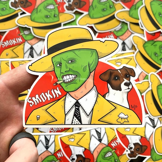 SMOKIN the Mask Sticker Funny Pop Culture Collectible | Etsy
