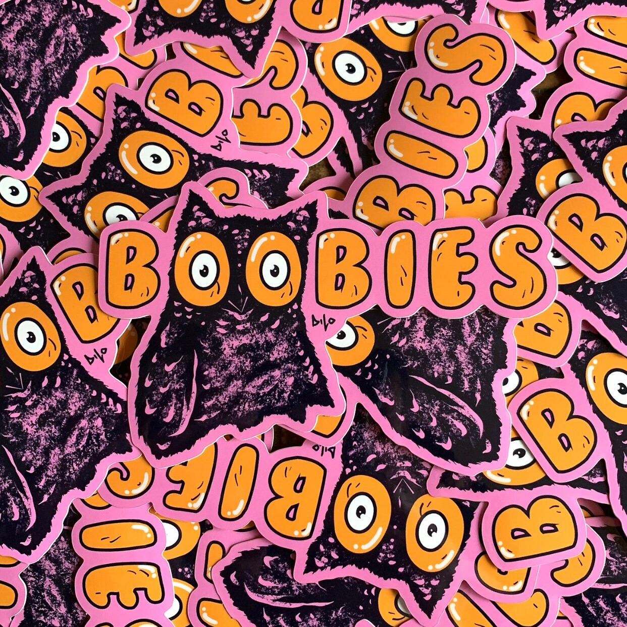 BOOBIES Sticker Collectible Retro Style Funny Decorative - Etsy