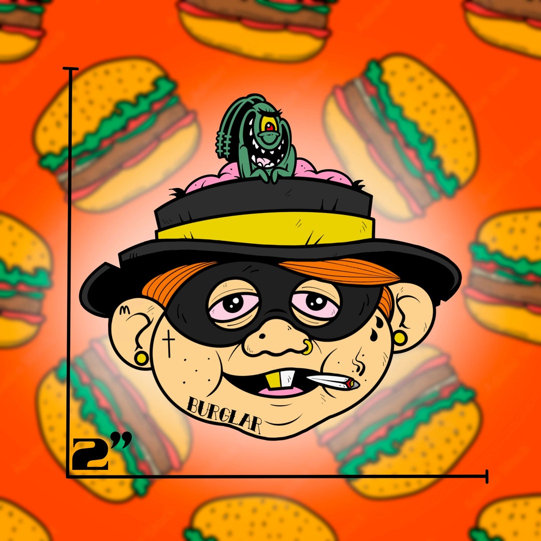 Evil Stoners Enamel Pin Stylish Funny Mashup Mcdonald’s Food Hamburglar ...