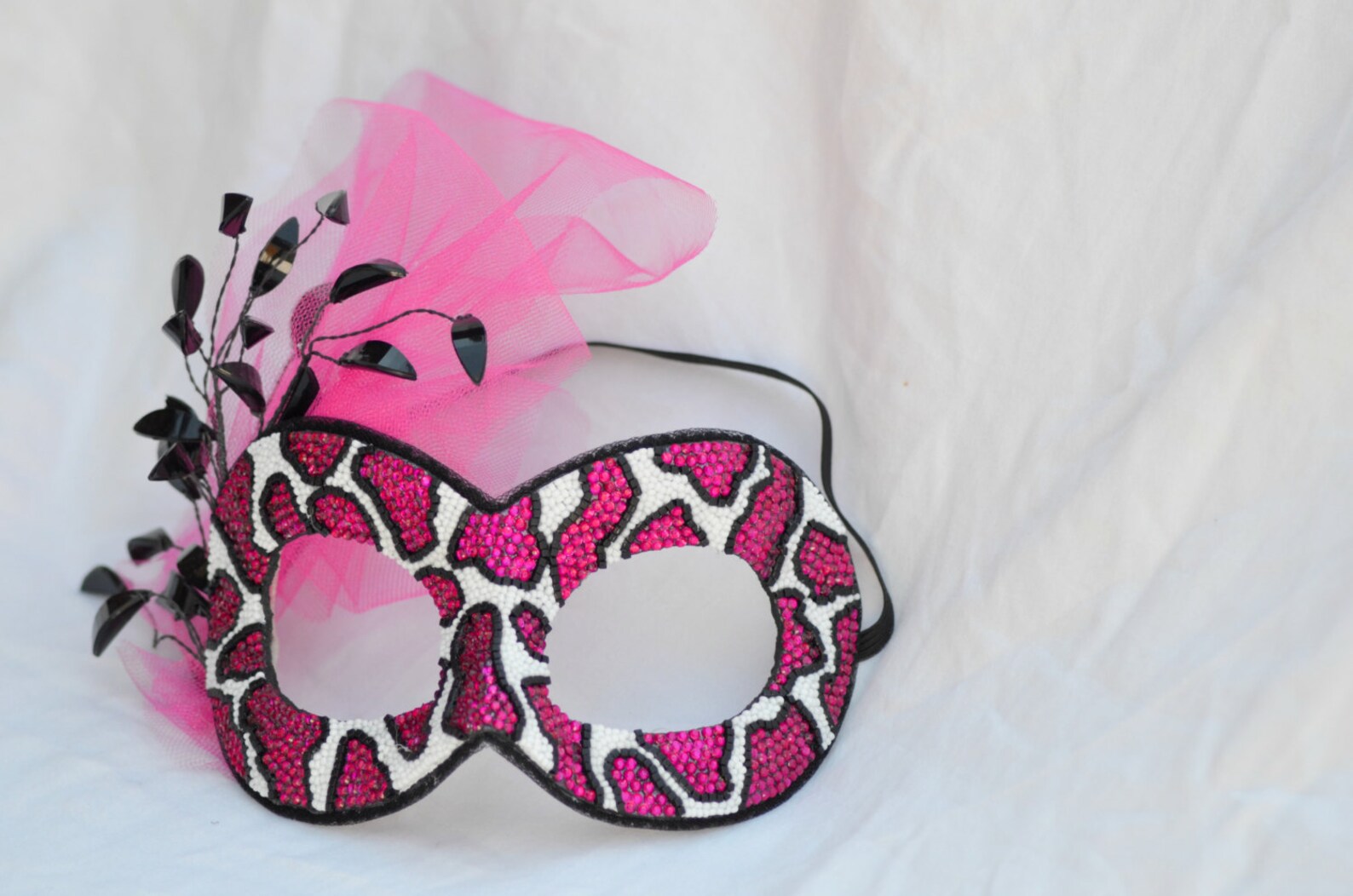 Sheila, Hand-beaded Paper-mache Masquerade Mask, Feisty Foxy Leopard ...