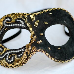 Osiris, Hand-beaded Masquerade Ball Mask, Theatre Egyptian God of ...