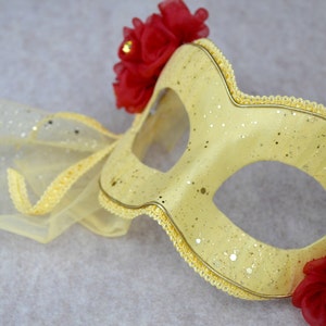 Belle, Beauty and the Beast Masquerade Ball, Handmade Paper-mache Mask ...