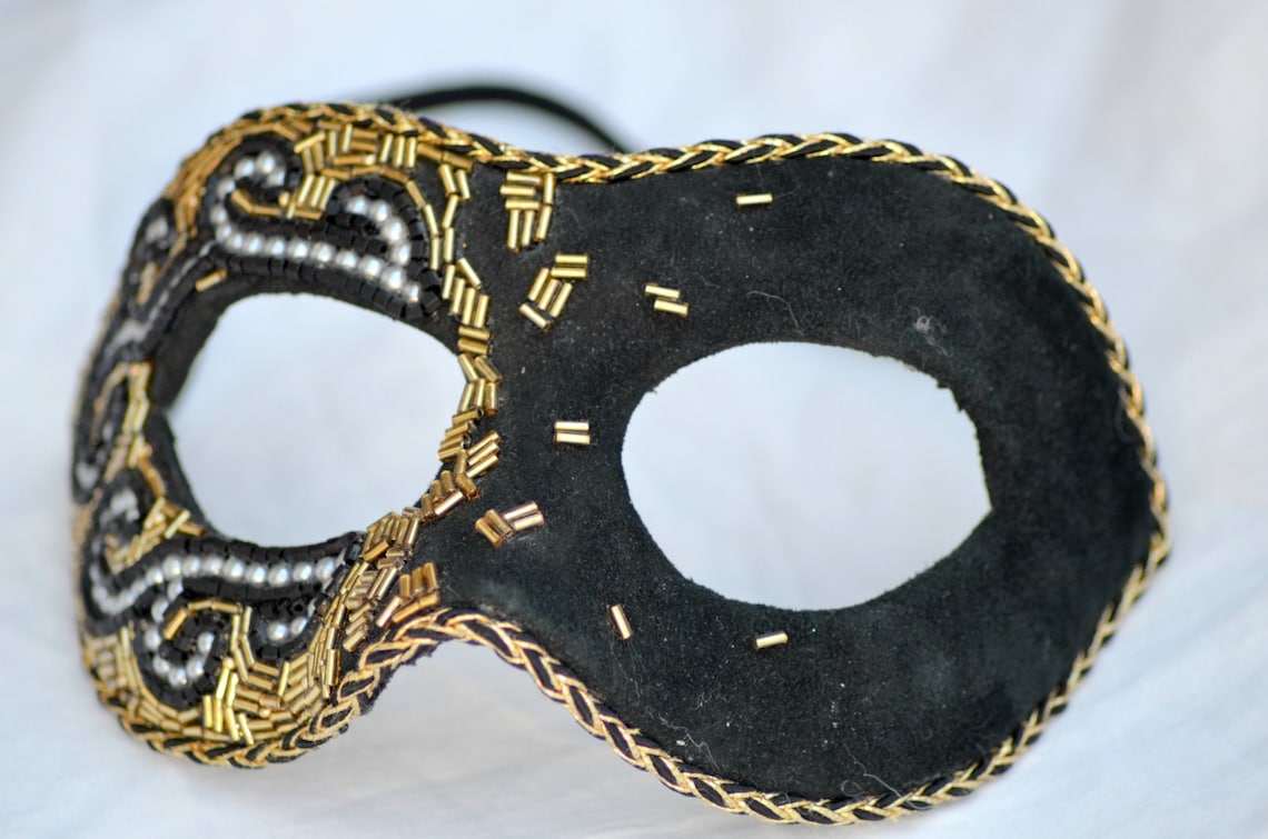 Osiris, Hand-beaded Masquerade Ball Mask, Theatre Egyptian God of ...