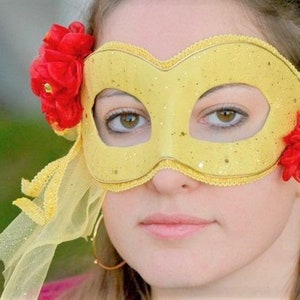 Belle, Beauty and the Beast Masquerade Ball, Handmade Paper-mache Mask ...