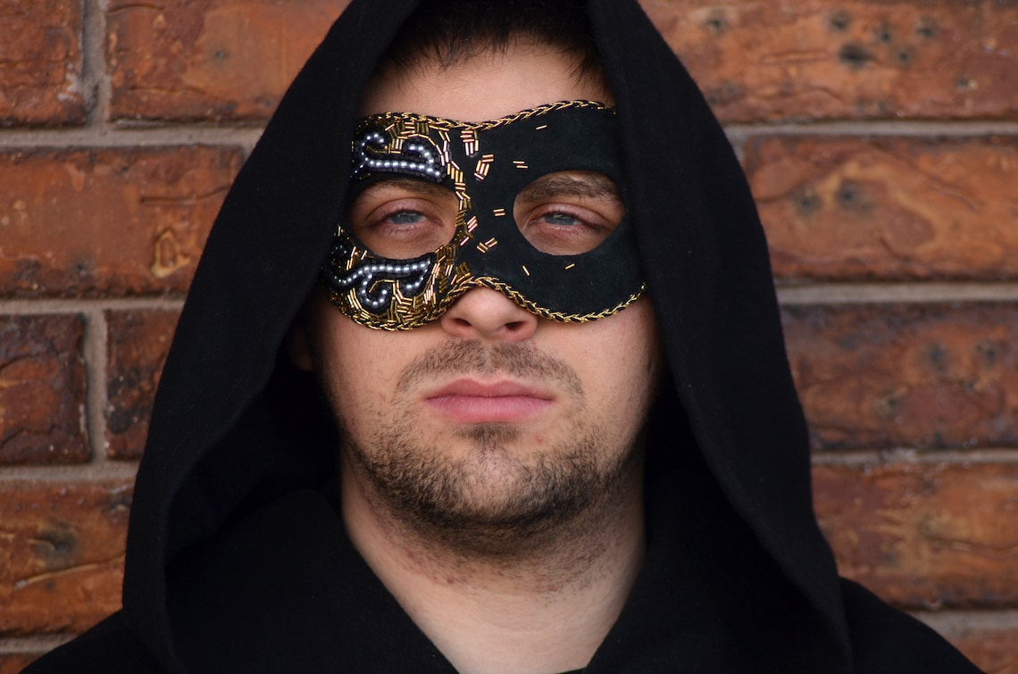 Osiris, Hand-beaded Masquerade Ball Mask, Theatre Egyptian God of ...