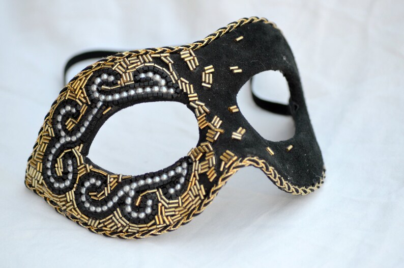 Osiris, Hand-beaded Masquerade Ball Mask, Theatre Egyptian God of ...