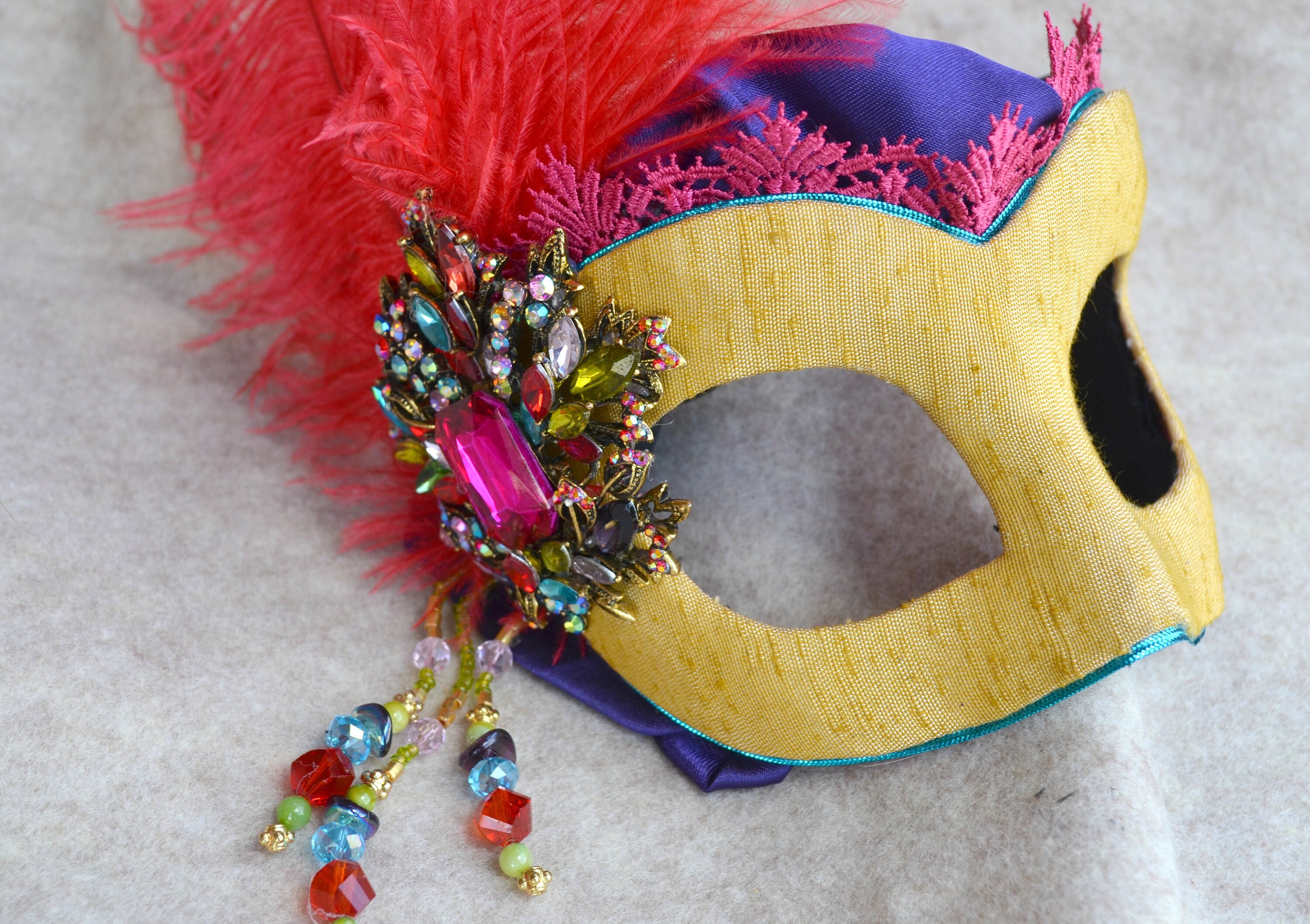 Drizella Handmade Paper-mache Masquerade Mask - Etsy