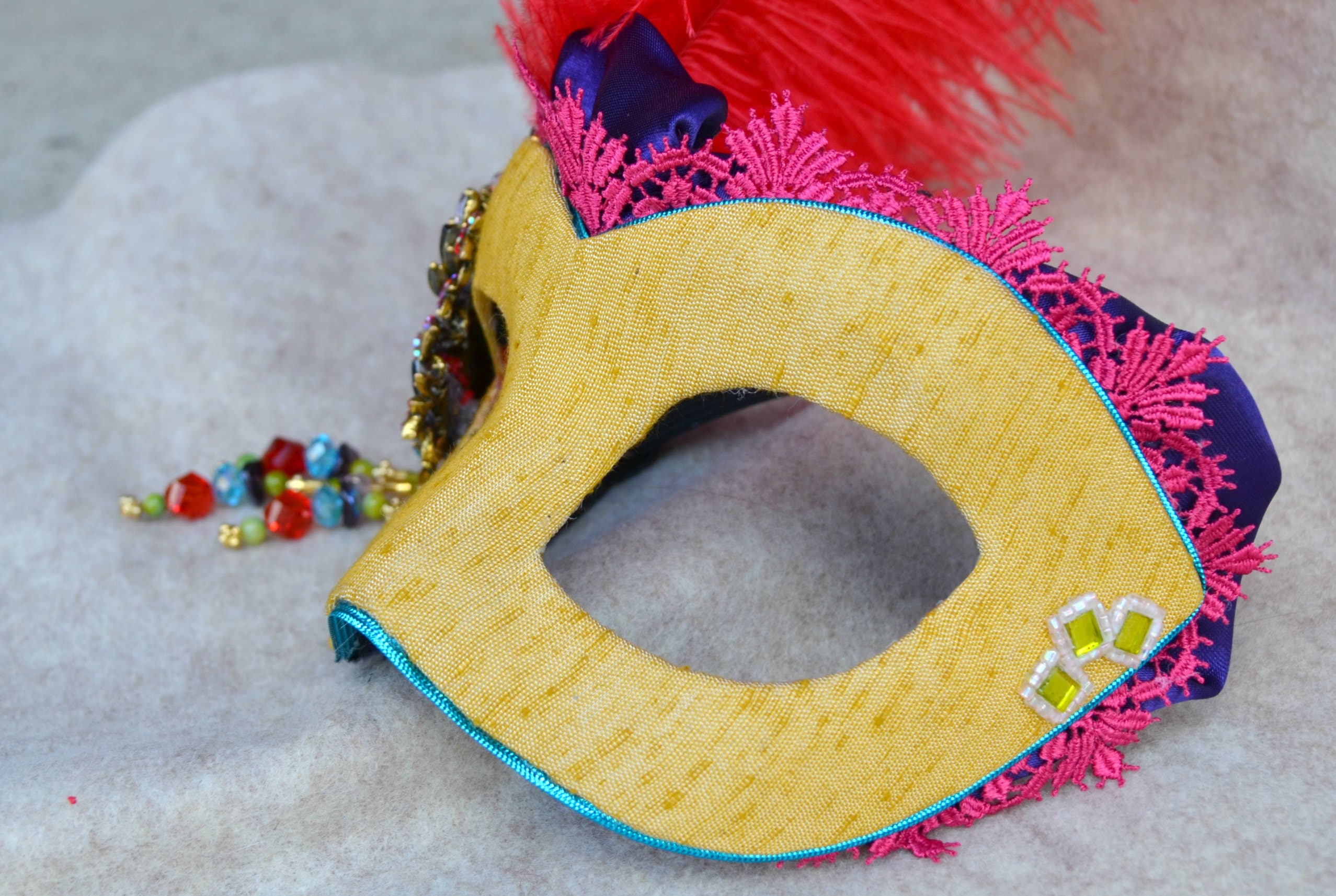 Drizella, Handmade Paper-mache Masquerade Mask; Cinderella's Stepsister ...