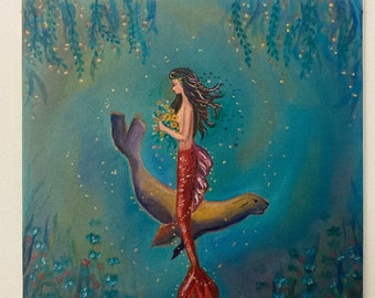 Mermaid Oil Painting - Etsy