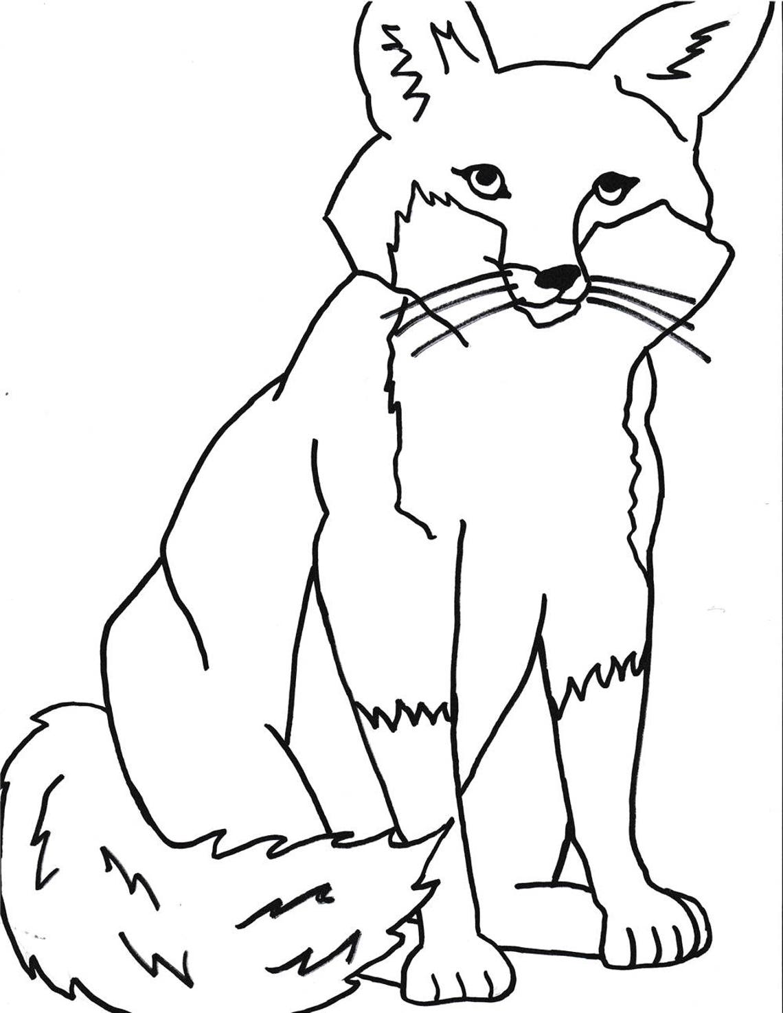 Fox Printable Coloring Page, Printable,kids,coloring,instant Download ...