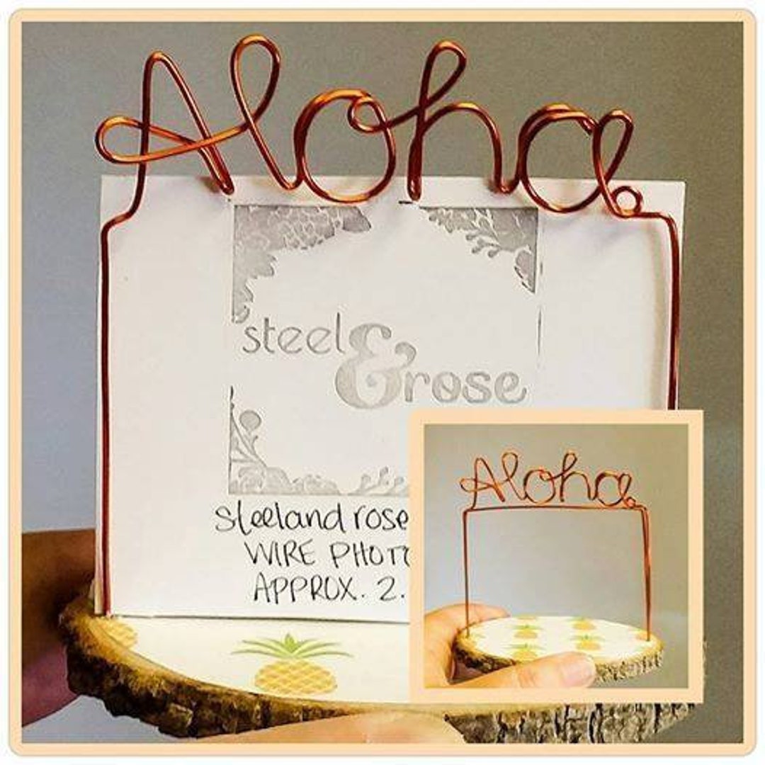 Aloha Frame, Pineapple Picture Frame, Hawaiian Photo Frame, Wire ...