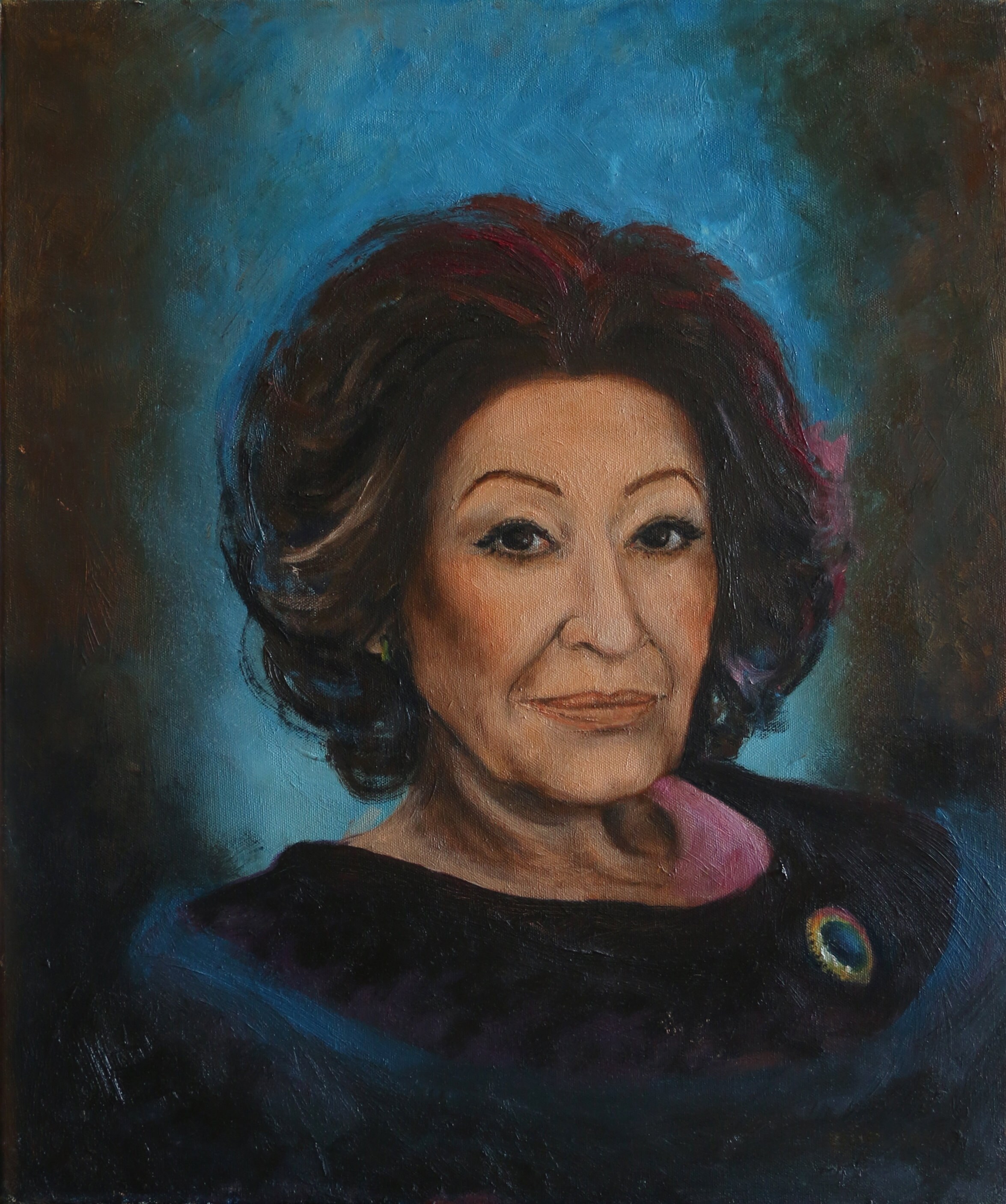 Ana Karic, Portrait, Oil on Canvas, Original, Painting, Croatian ...