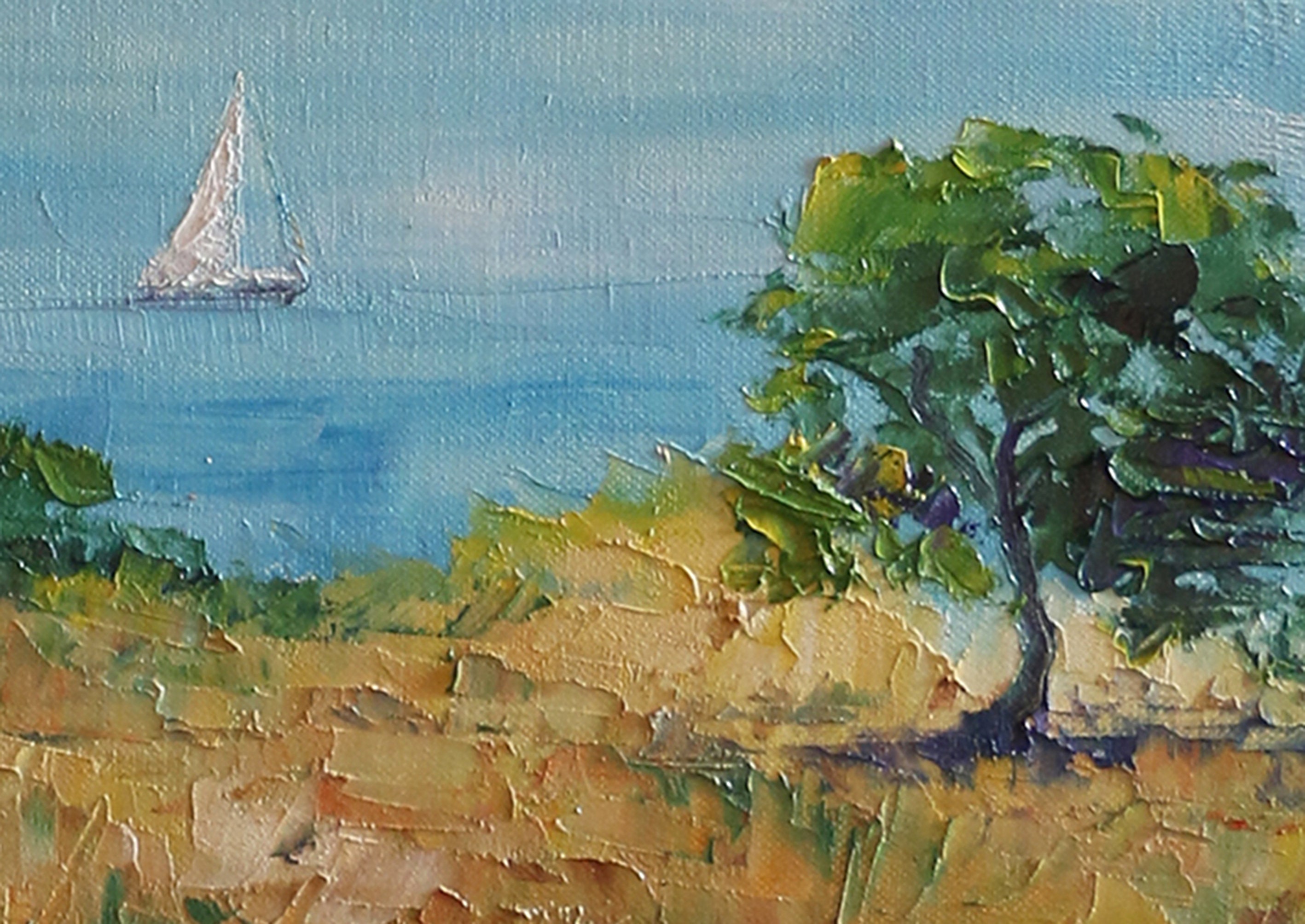 Original Oil Painting, Nature, Sea View, Oil on Canvas, Original ...