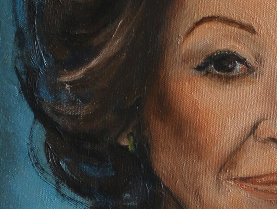 Ana Karic, Portrait, Oil on Canvas, Original, Painting, Croatian ...