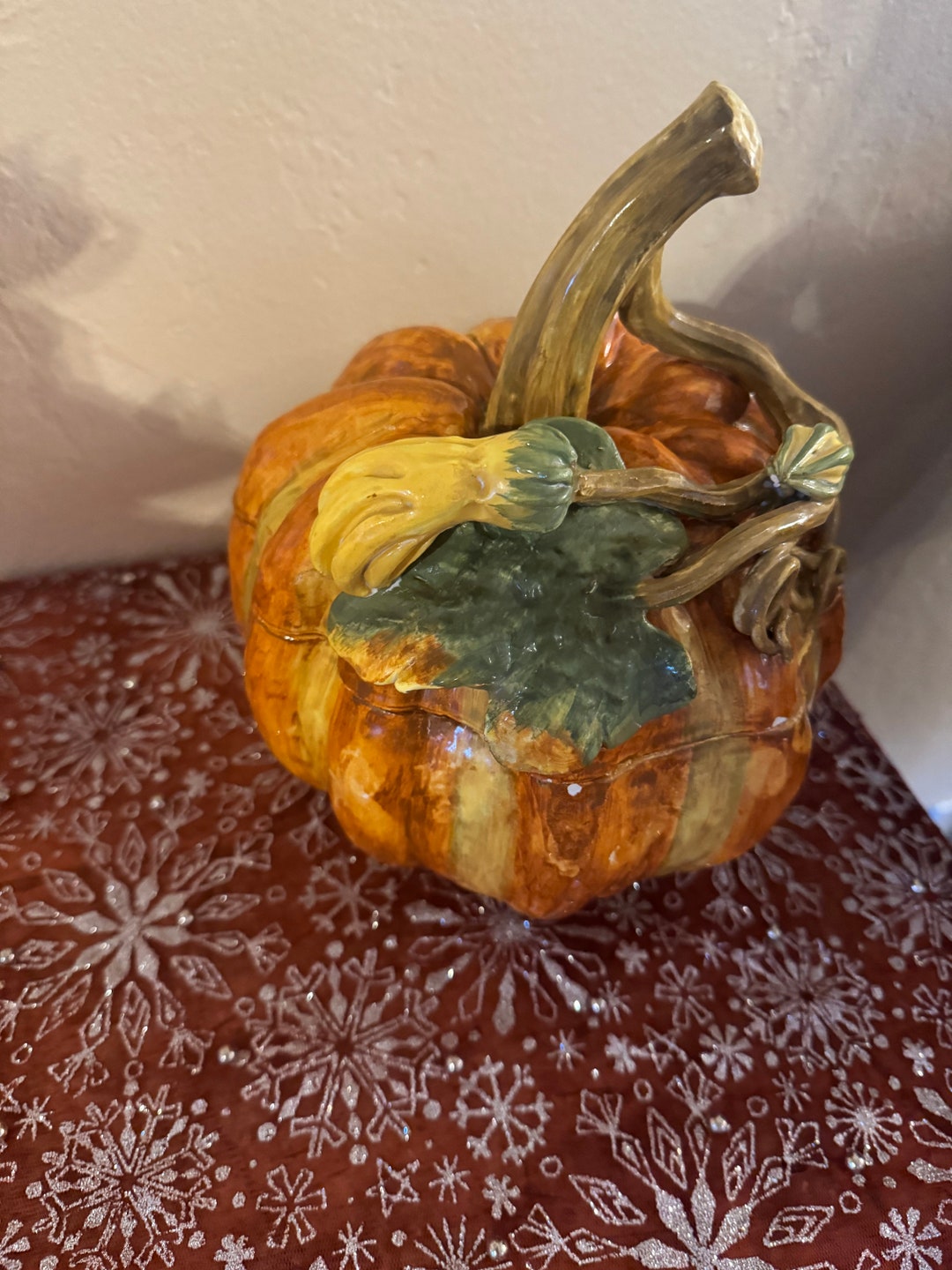 RARE Meiselman Imports Italy Pumpkin Dish Handmade Signed Magolica ...