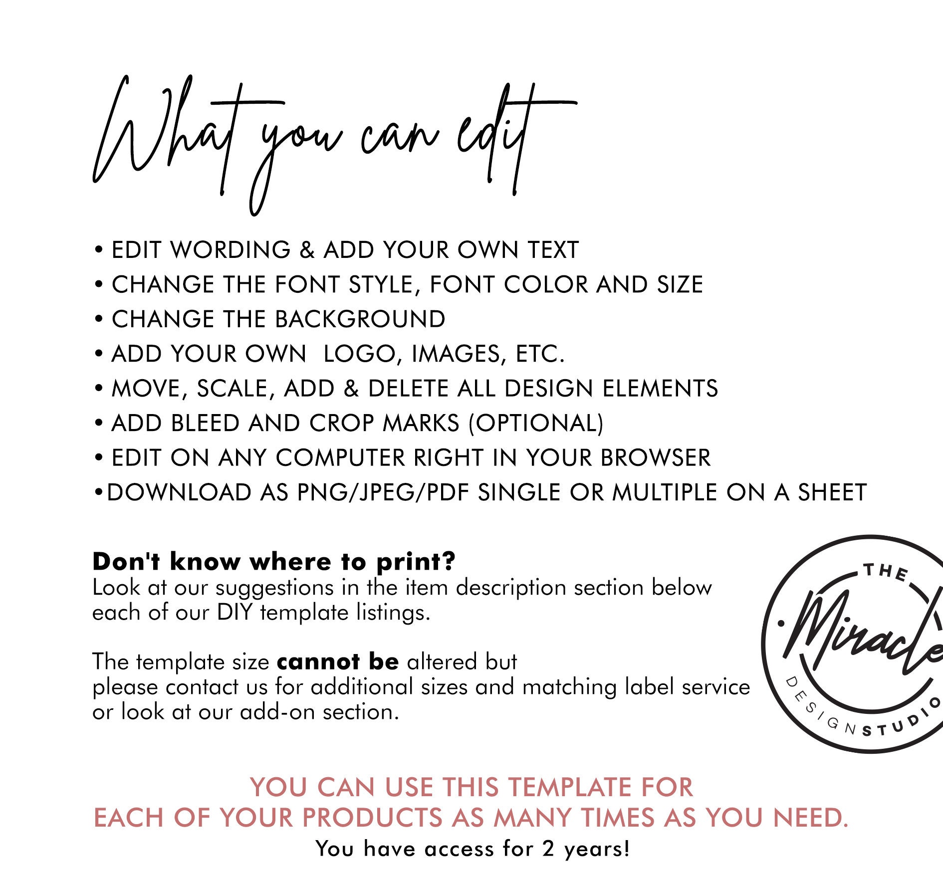 Custom Product Label - Editable Label Template - Stylish Dropper ...