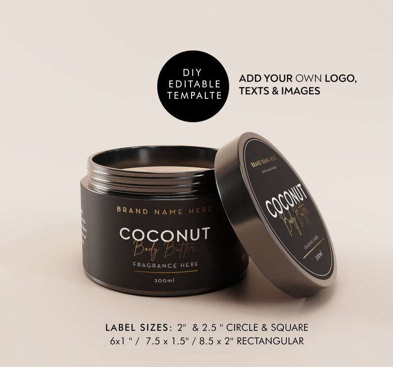 Editable Jar Label Template DIY Label Design Custom | Etsy