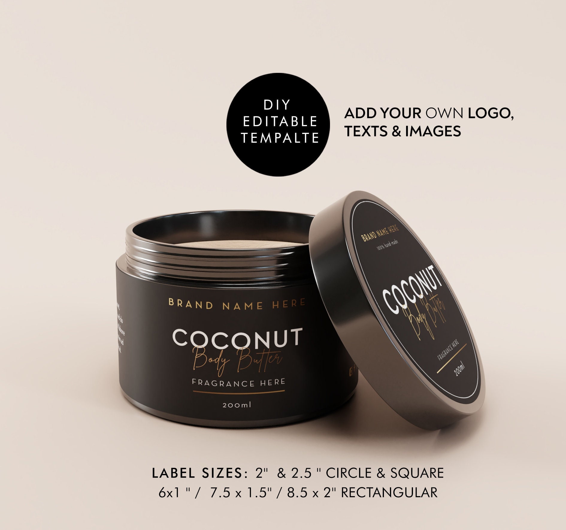 Editable Jar Label Template DIY Label Design Custom - Etsy México