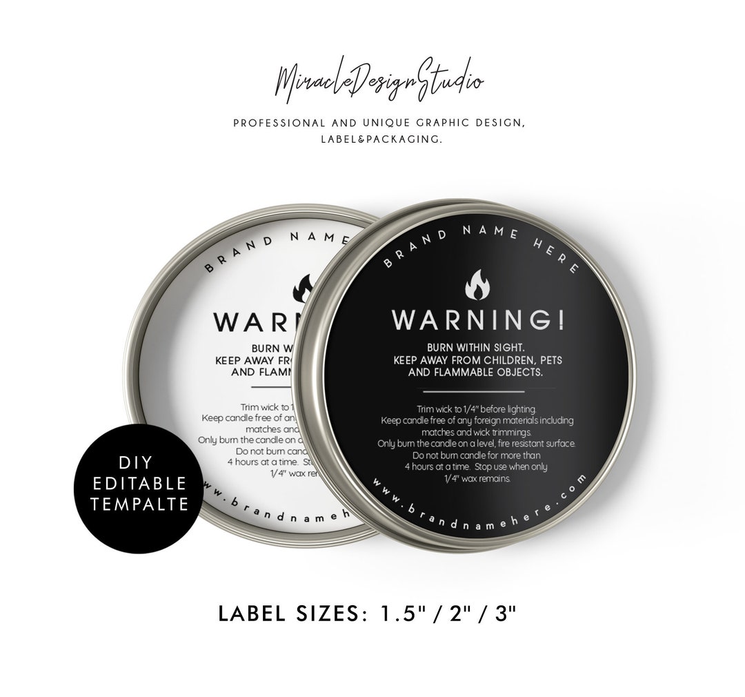 DIY Editable Warning Label Customizable Warning Labels - Etsy