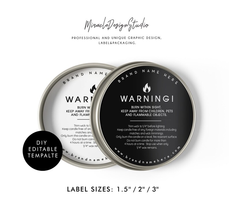 DIY Editable Warning Label Customizable Warning Labels - Etsy