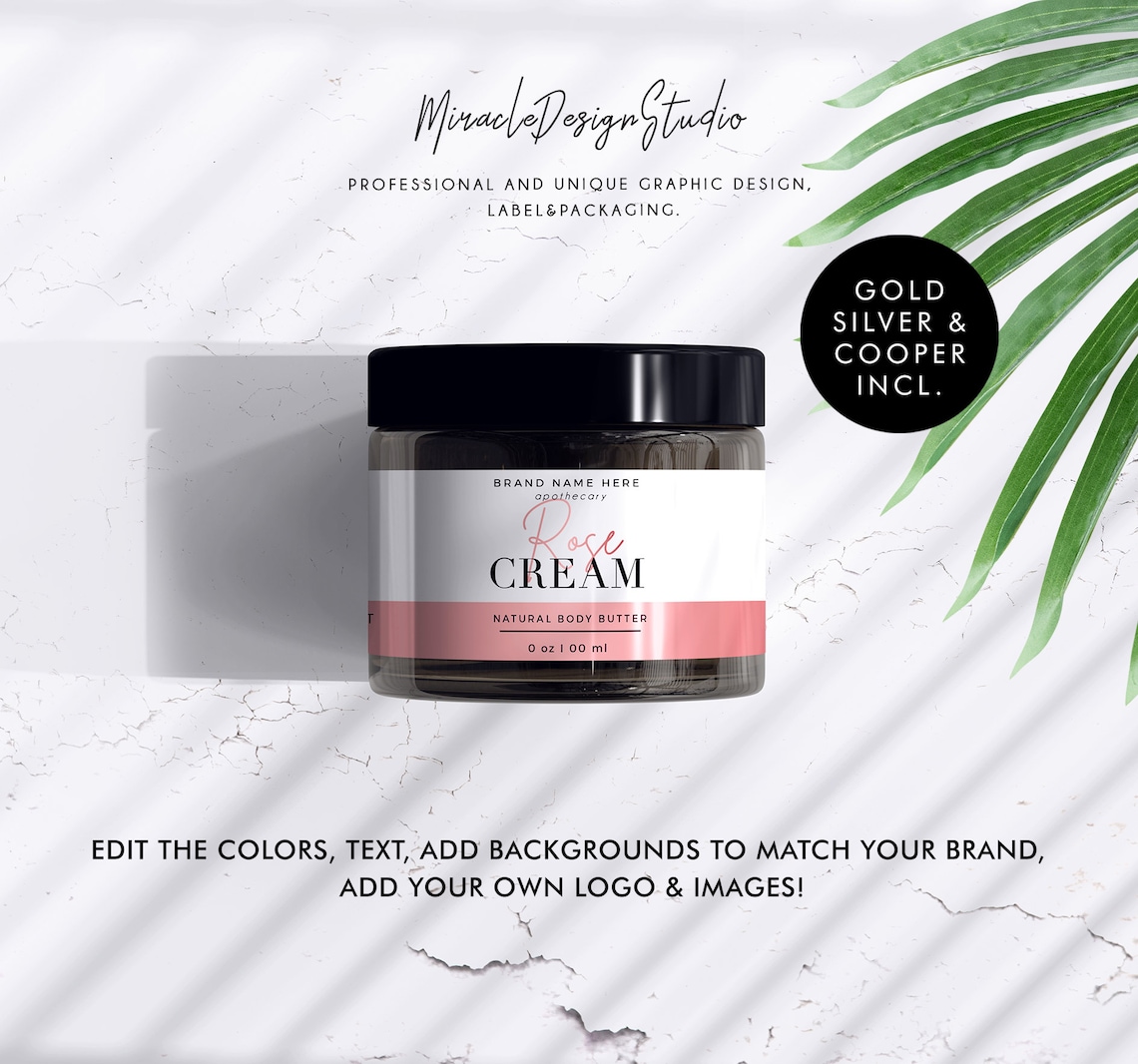 Editable Body Product Label DIY Wrap Around Jar Label Body - Etsy