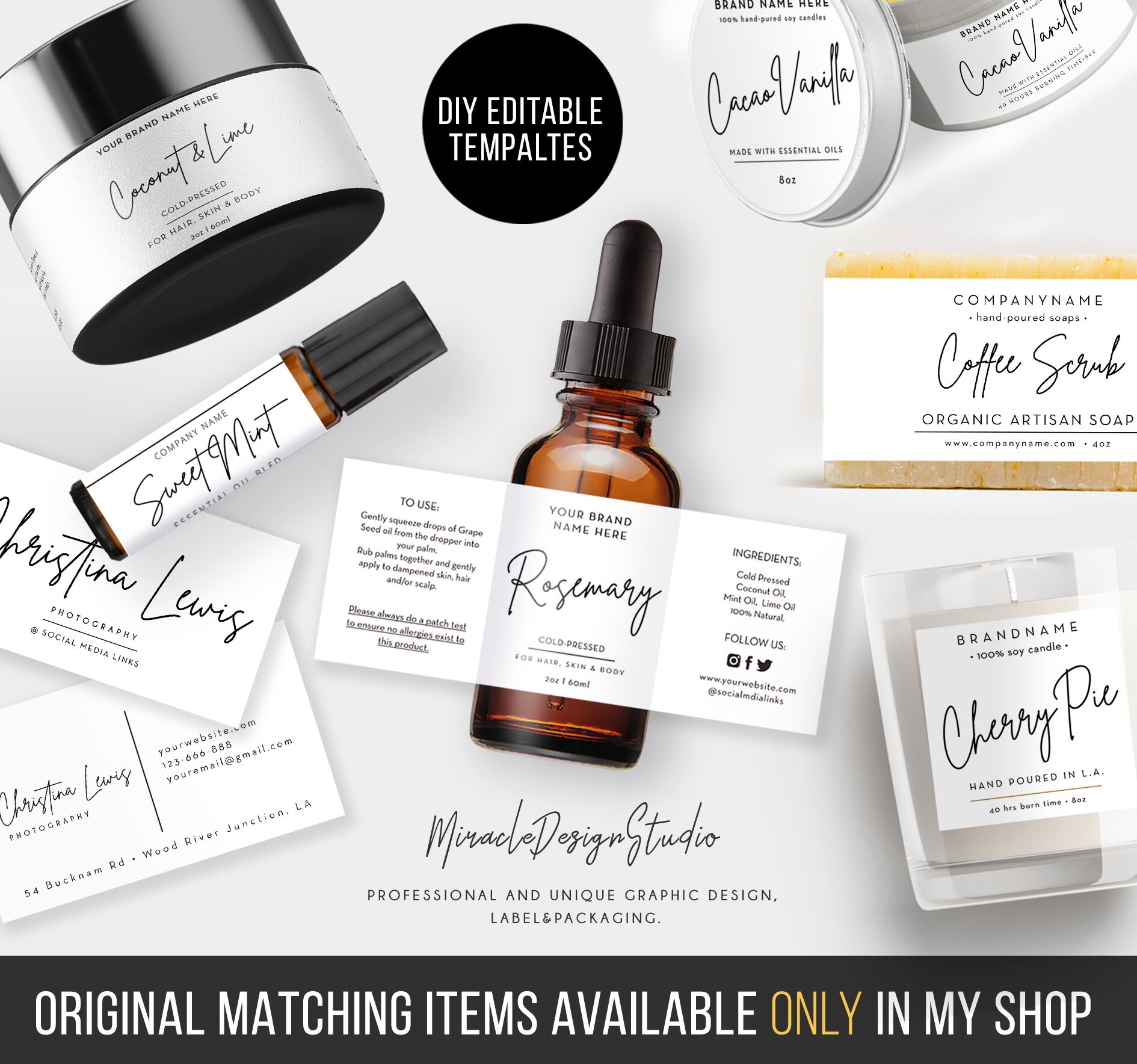 Custom Product Label Editable Label Template Stylish | Etsy